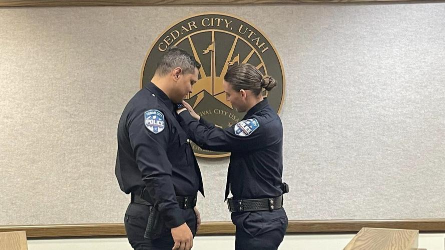 Cedar City police department swears in its first married couple ...