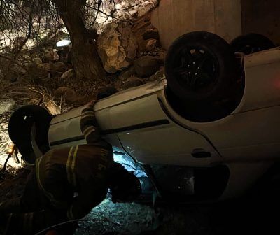 UPDATED: Toquerville crash leaves car upside down in creek | Local News ...