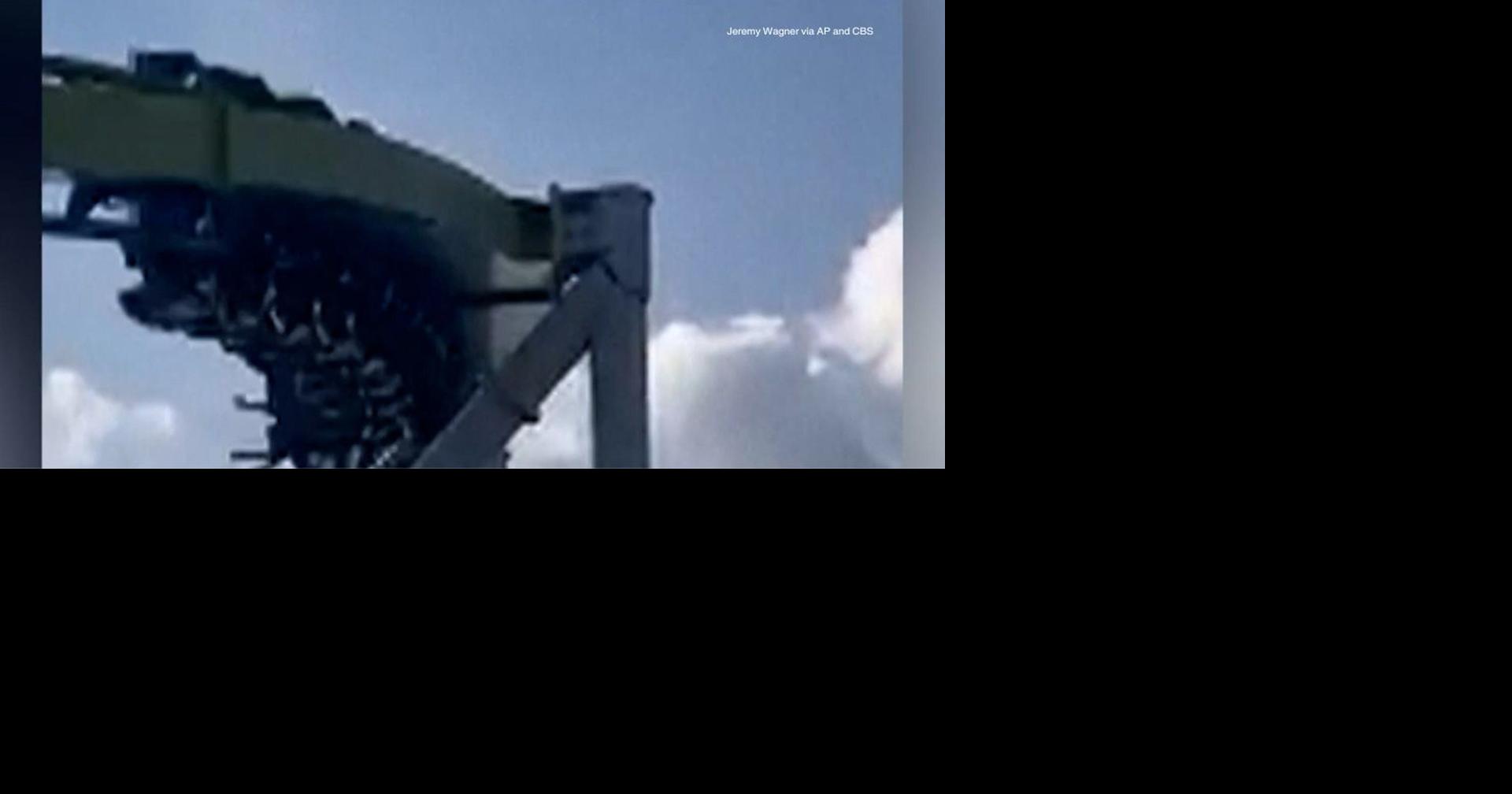 WATCH: Roller coaster support beam cracks as cars with passengers zoom ...
