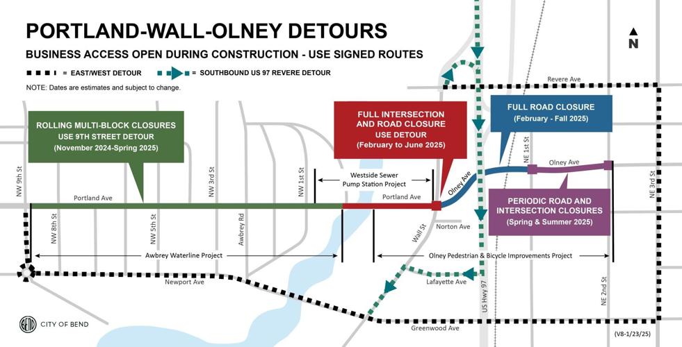 Olney-Wall intersection closure begins Monday in Bend | Local News ...