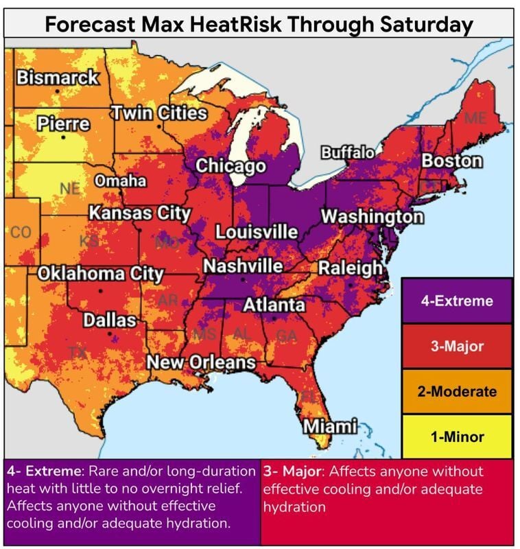 When will it stop? Stubborn heat dome dominates US weather forecast ...