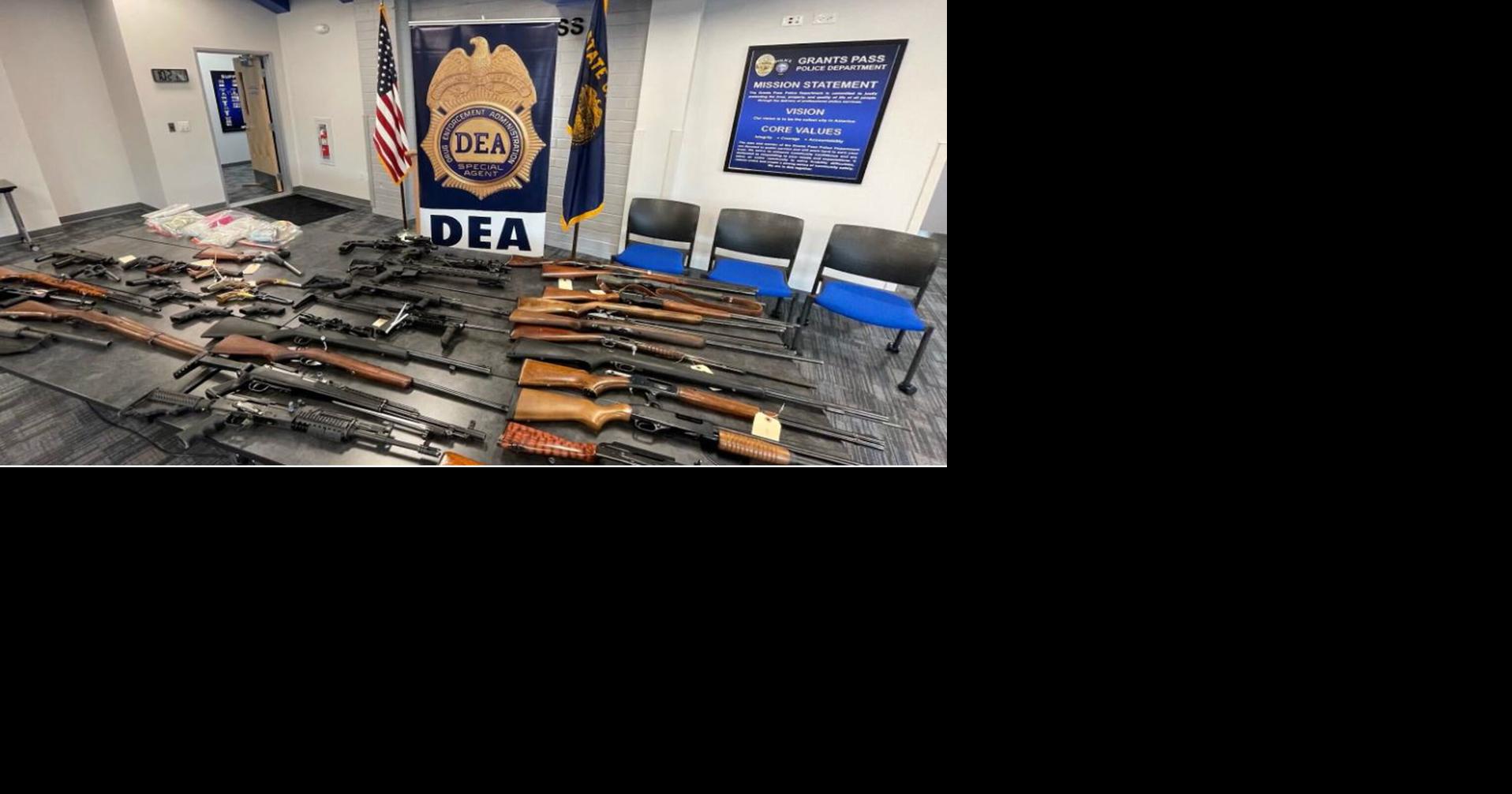DEA seizes drugs, firearms in Grants Pass trafficking ring bust ...