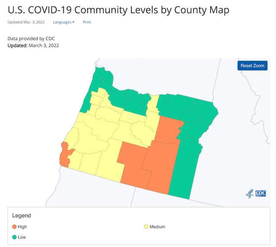 COVID Community Levels improve in Central Oregon according to new CDC ...