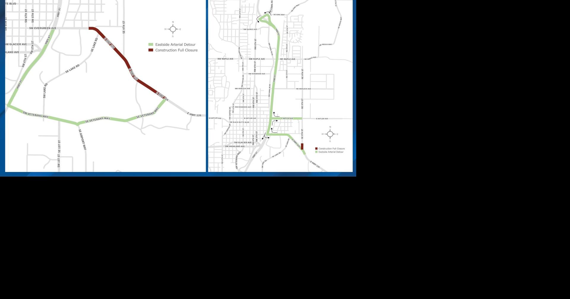 Segment of HWY 126 in Redmond closing this weekend | Redmond News ...