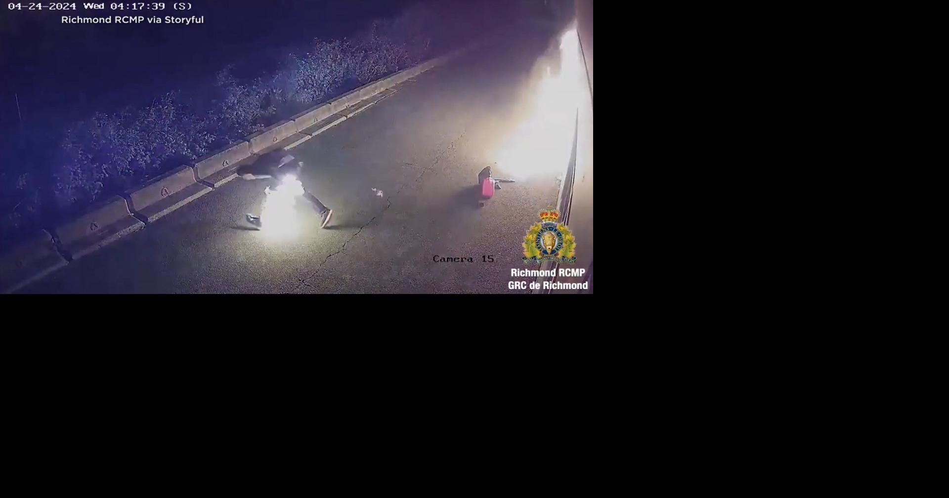 CAUGHT ON CAM: Canada arson suspect's pants catch fire ...