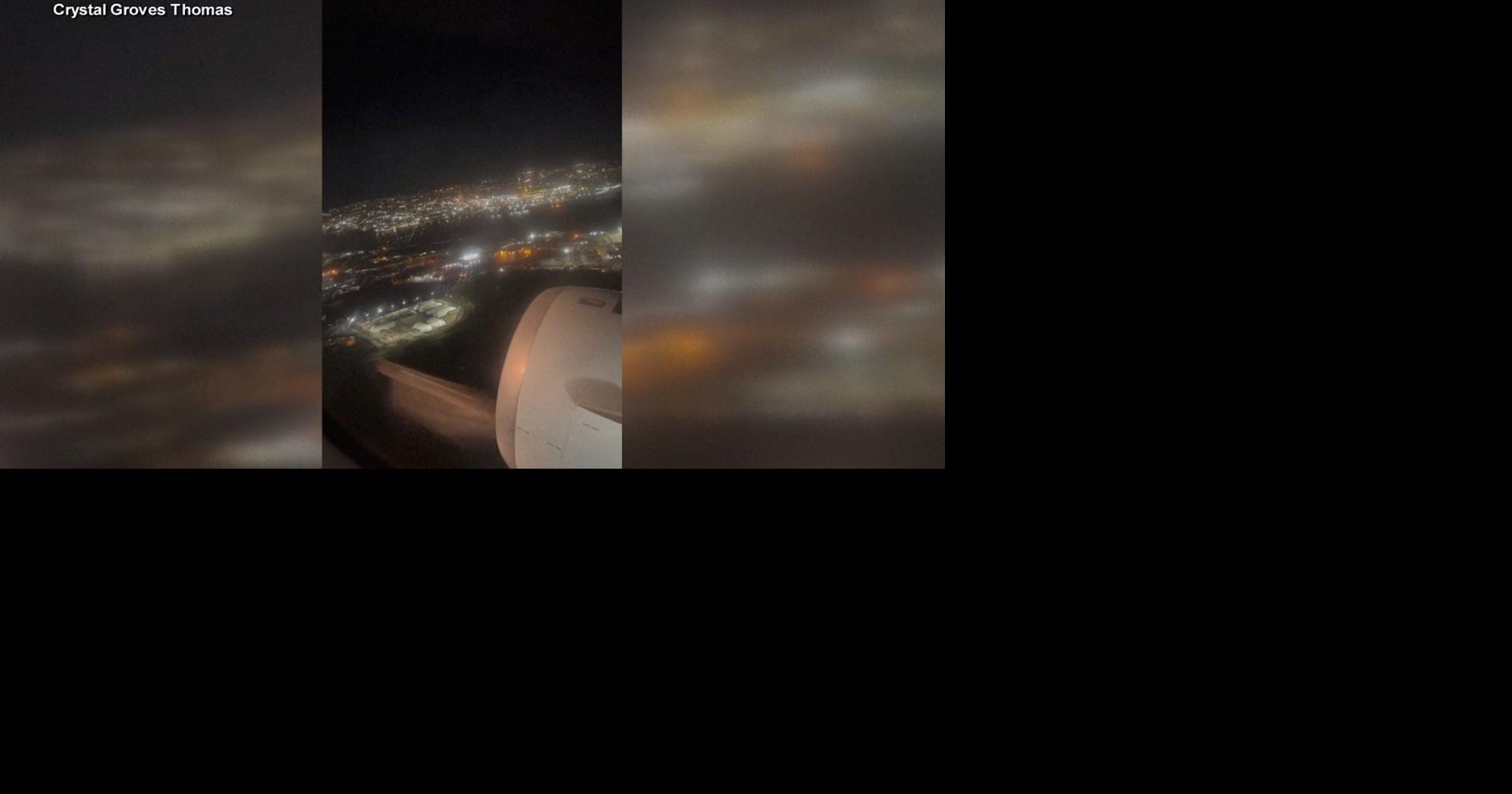 Passenger records moment bird hit engine of plane taking off from ...