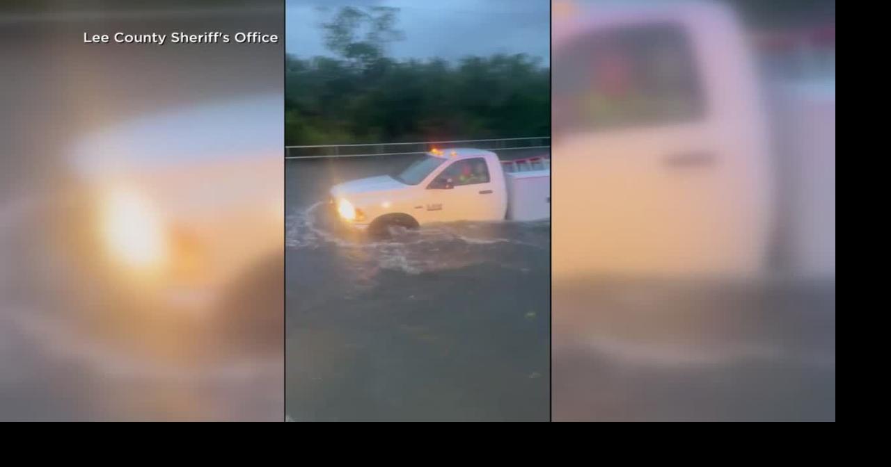 Hurricane Helene floods roads in Lee County, Florida ...