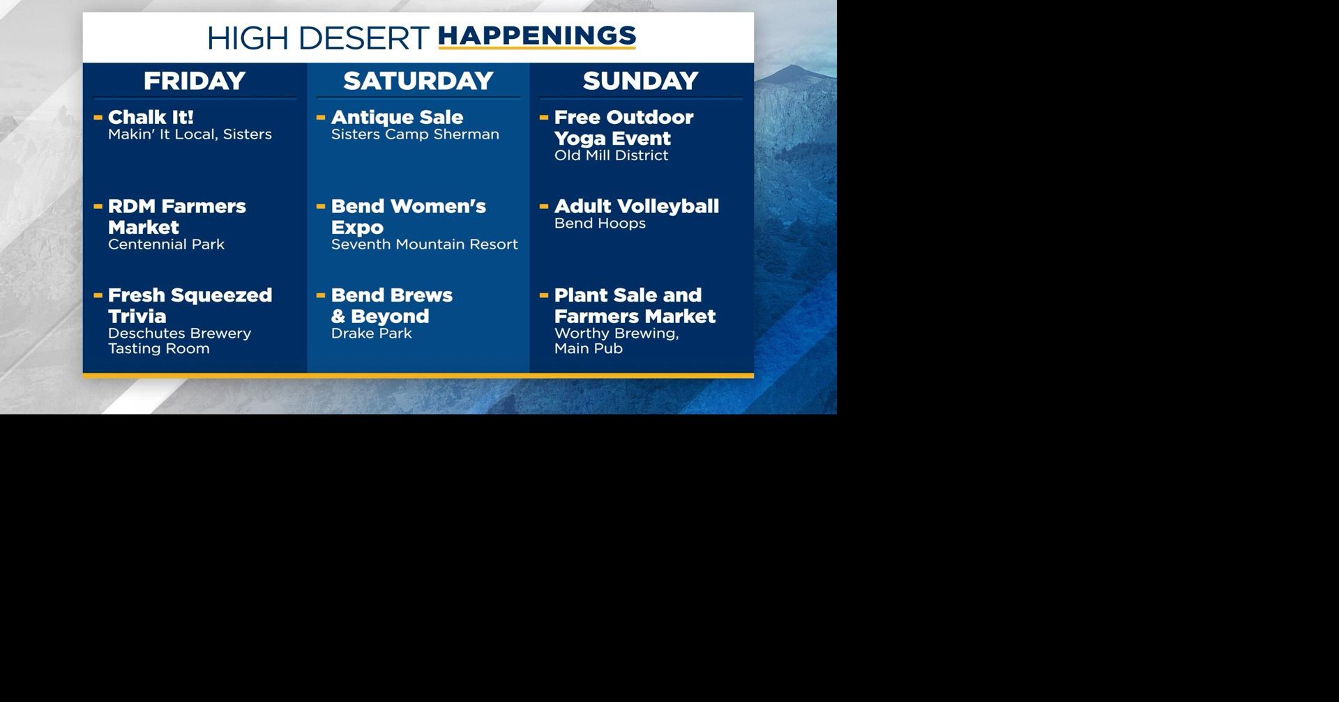 High Desert Happenings: May 23 - 25 | Event Calendar ...