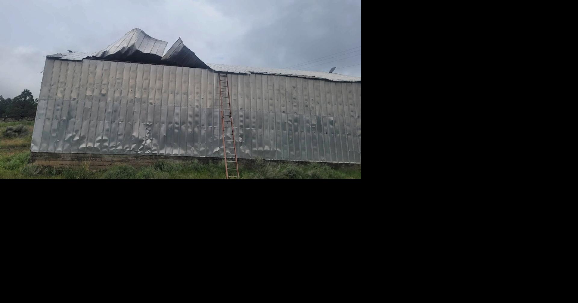 Storm tears metal roof from building near Brothers | Oregon / Northwest ...