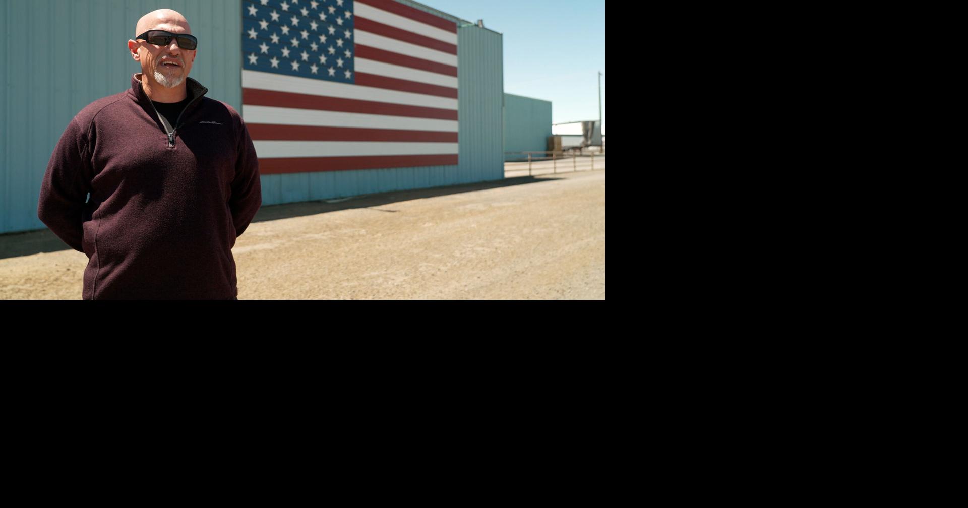 Central Oregon man builds giant American flags on rural buildings to ...