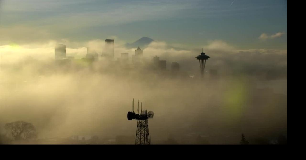 Timelapse shows fog rolling over Seattle skyline Friday | Oregon ...