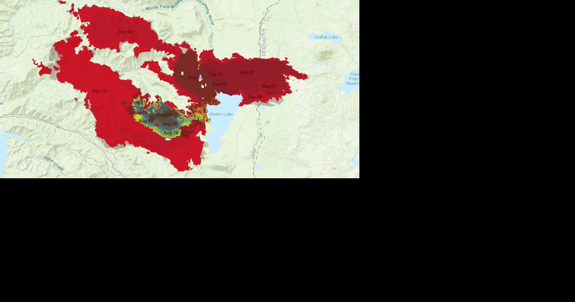 WATCH: Video of Cedar Creek Fire map shows daily growth | Local News ...