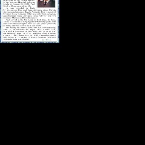 Paul Arreguin Jr. | Obituaries | championnewspapers.com