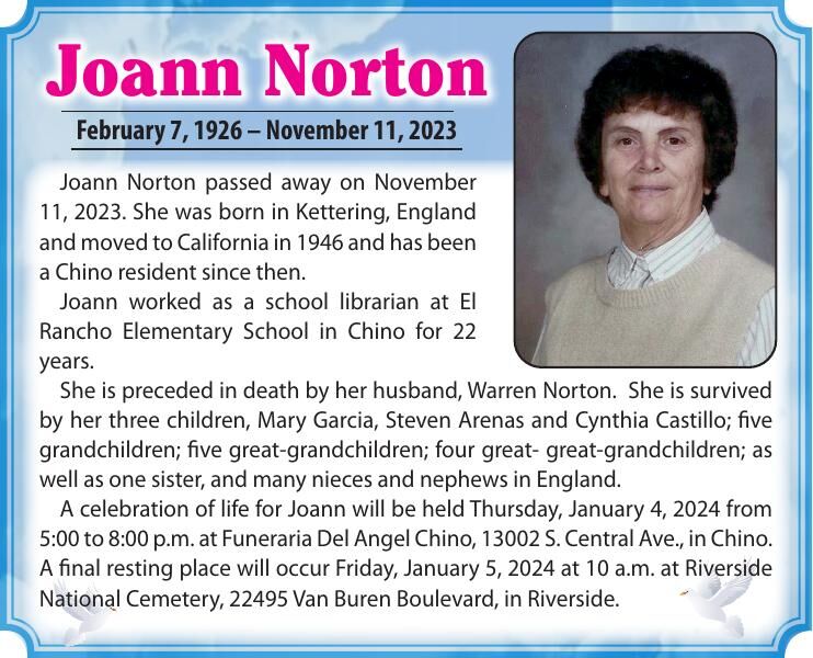 Joann Norton | Obituaries | championnewspapers.com