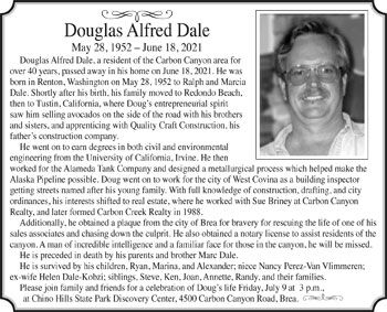 Douglas Alfred Dale | Obituaries | championnewspapers.com