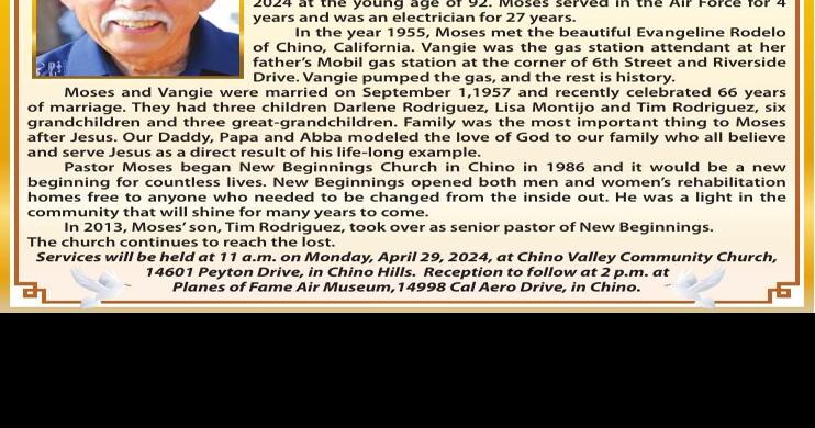 Moses Rodriguez | Obituaries | championnewspapers.com