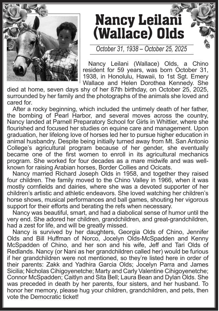 Nancy Leilani (Wallace) Olds | Obituaries | championnewspapers.com