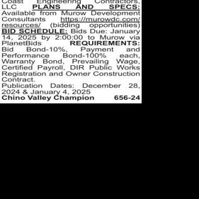 Notice Inviting Bid #656 | Legal Notices | championnewspapers.com