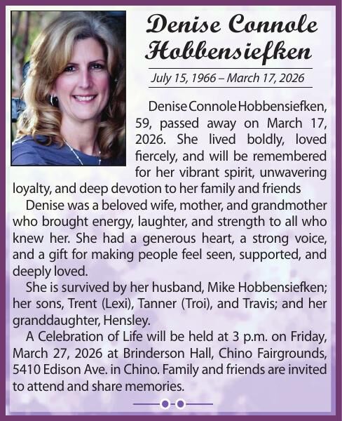 Denise Connole Hobbensiefken | Obituaries | championnewspapers.com