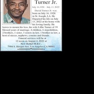 David Turner Jr. | Obituaries | championnewspapers.com