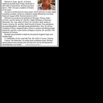 Richard H. Epps | Obituaries | championnewspapers.com