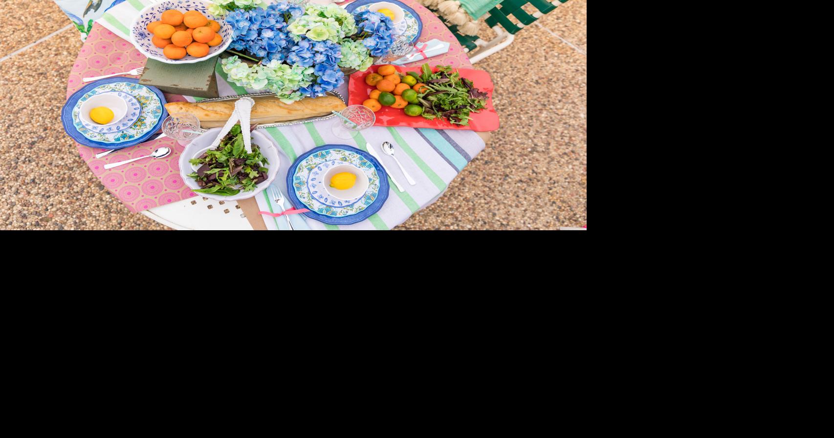 Pool Party Tablescape | Charm at Home | charmeasttexas.com