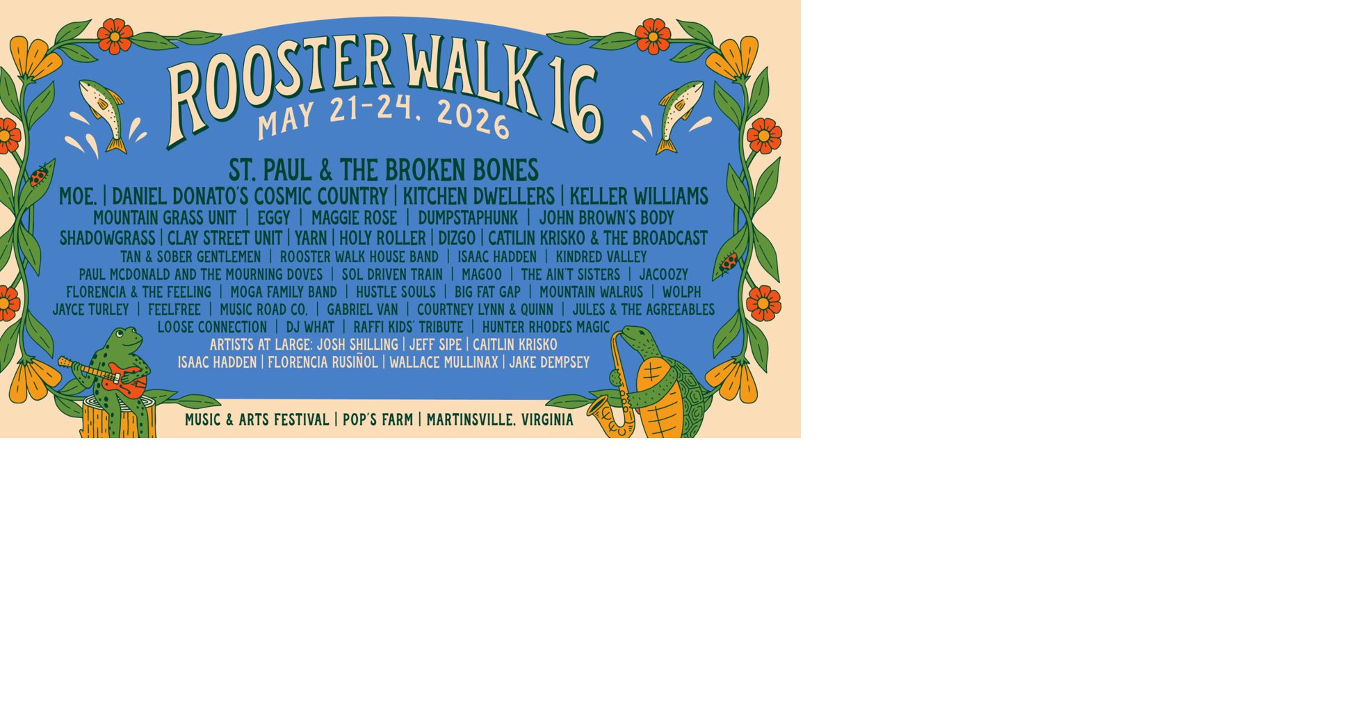 Rooster Walk announces lineup for 2026 edition | News ...