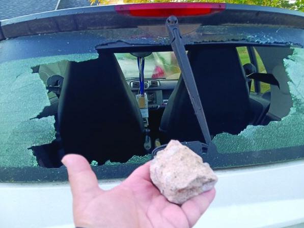 car window shattering