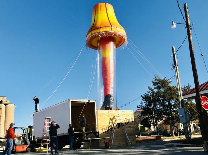 Chickasha embraces Christmas Town reputation with leg lamp statue ...