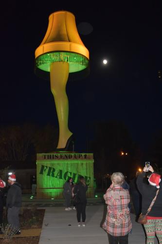 Community gathers for lighting of Chickasha Leg Lamp | News ...