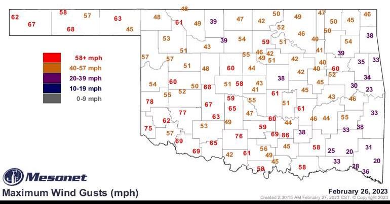 65 mph winds blow through Chickasha, multiple tornadoes in state | News ...