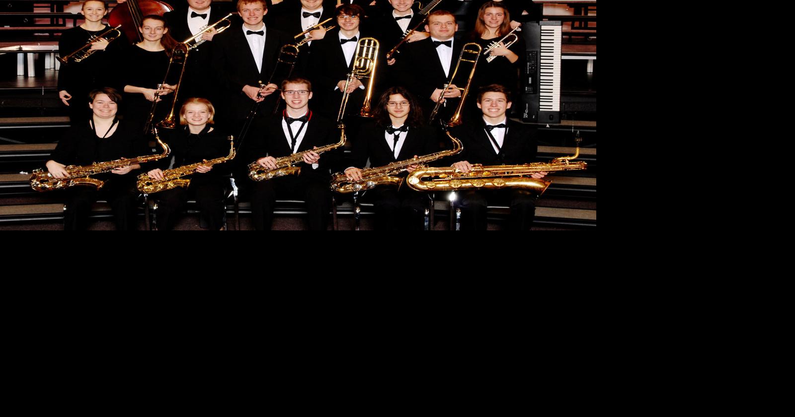 Robert Baca, MHS Jazz Ensemble I onstage at the Mabel