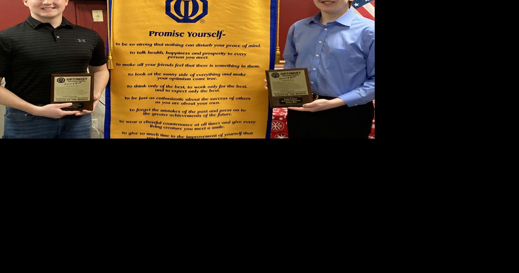 Menomonie Optimists honor youth of the month for January