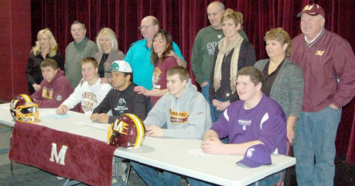 Five Mustangs to continue Menomonie football legacy