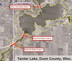 Speed limits - Part of Tainter Lake’s channel may become a no-wake zone