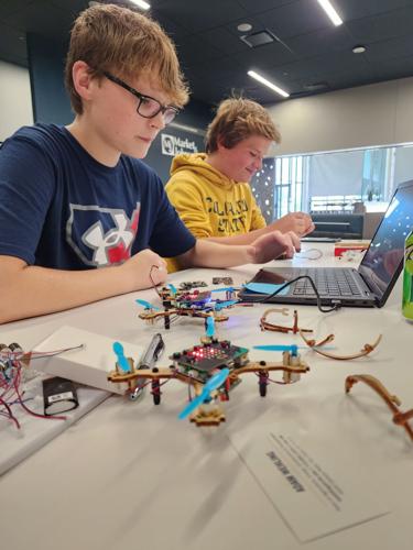 High school students build, code and fly drones during CVTC camp