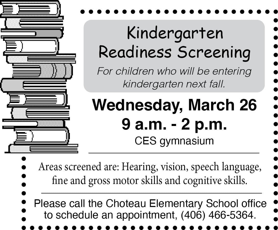 CES kindergarten readiness screening | Calendar | choteauacantha.com