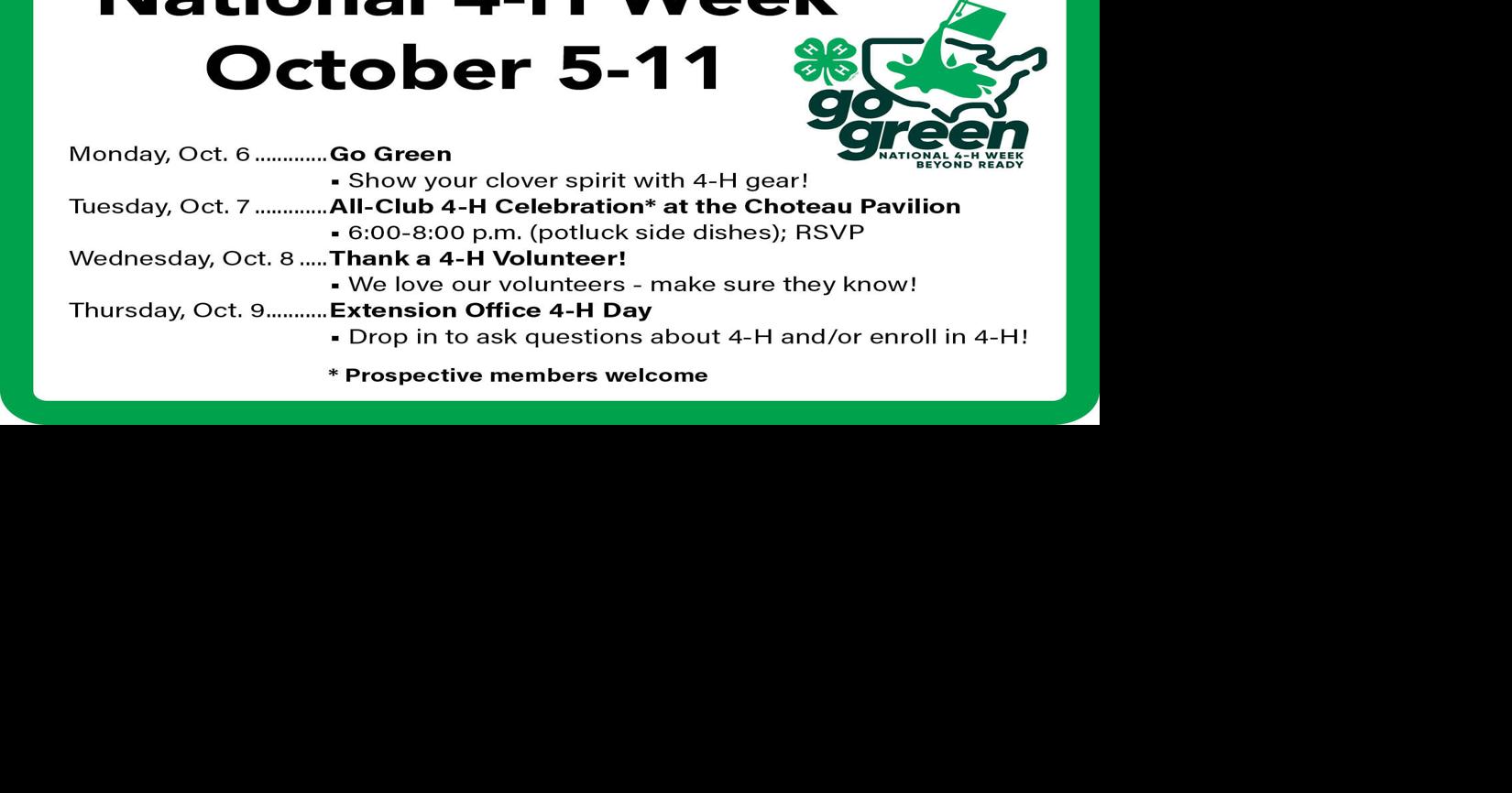 National 4-H Week | Calendar | choteauacantha.com