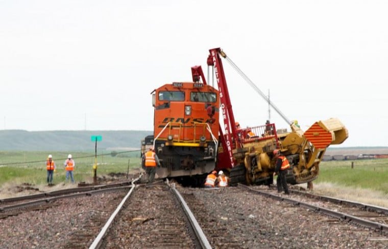Locomotives derail at Power | News | choteauacantha.com
