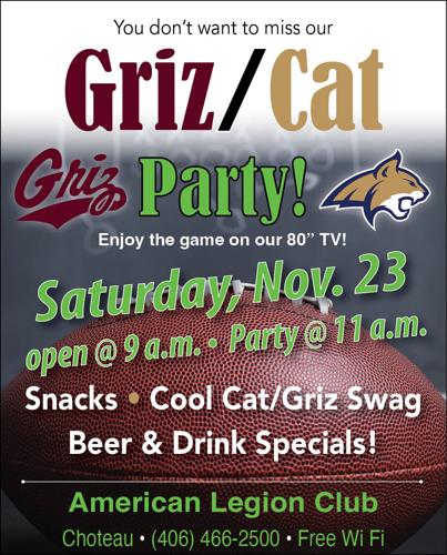 Griz/Cat Watch Party | Calendar | choteauacantha.com