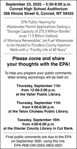 EPA Public Hearing | Calendar | choteauacantha.com