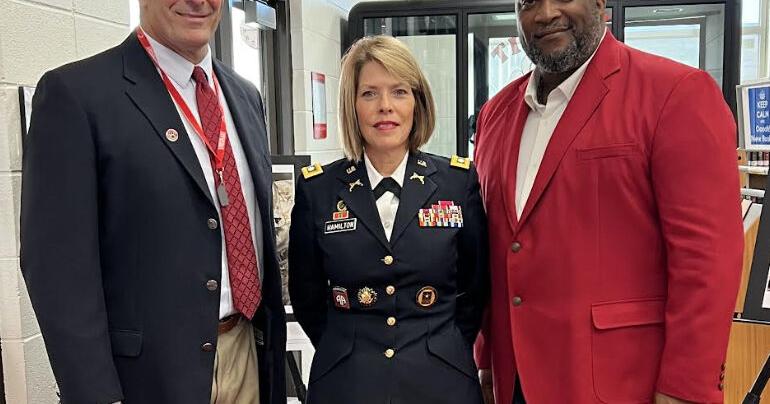 Lieutenant Colonel Patty Hamilton addresses Circleville High School ...
