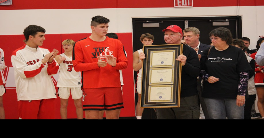 Brad Morris was honored for his dedication to covering local student ...