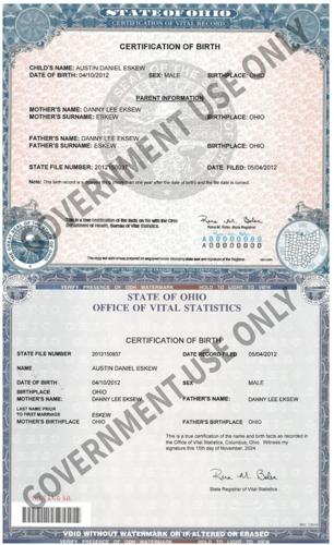 replacement birth certificate