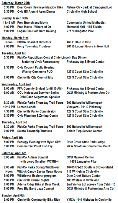 GOVERNMENT MEETINGS & COMMUNITY CALENDAR | Community ...