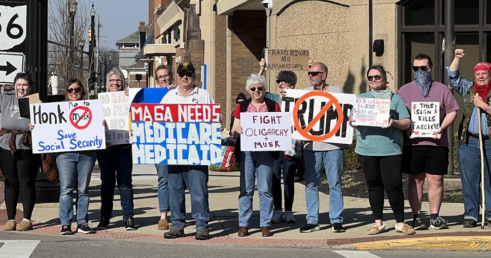 Local Democrats protest Trump and Musk | Comment | circlevilleherald.com