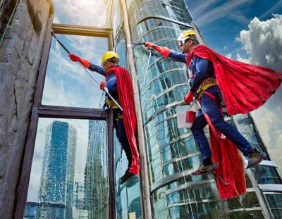 Superhero Window Washers Bring Joy to Young Patients at Oklahoma ...