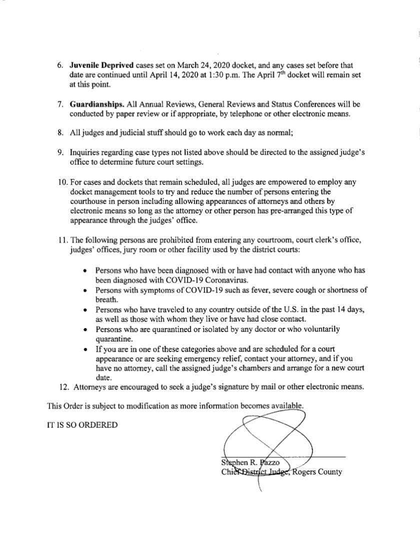 RoCo District Court implements emergency order | News ...