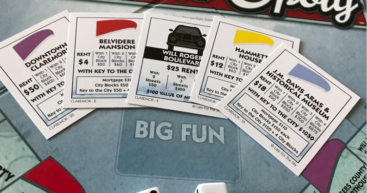 Claremore-Opoly: Board game celebrating Claremore recently released ...