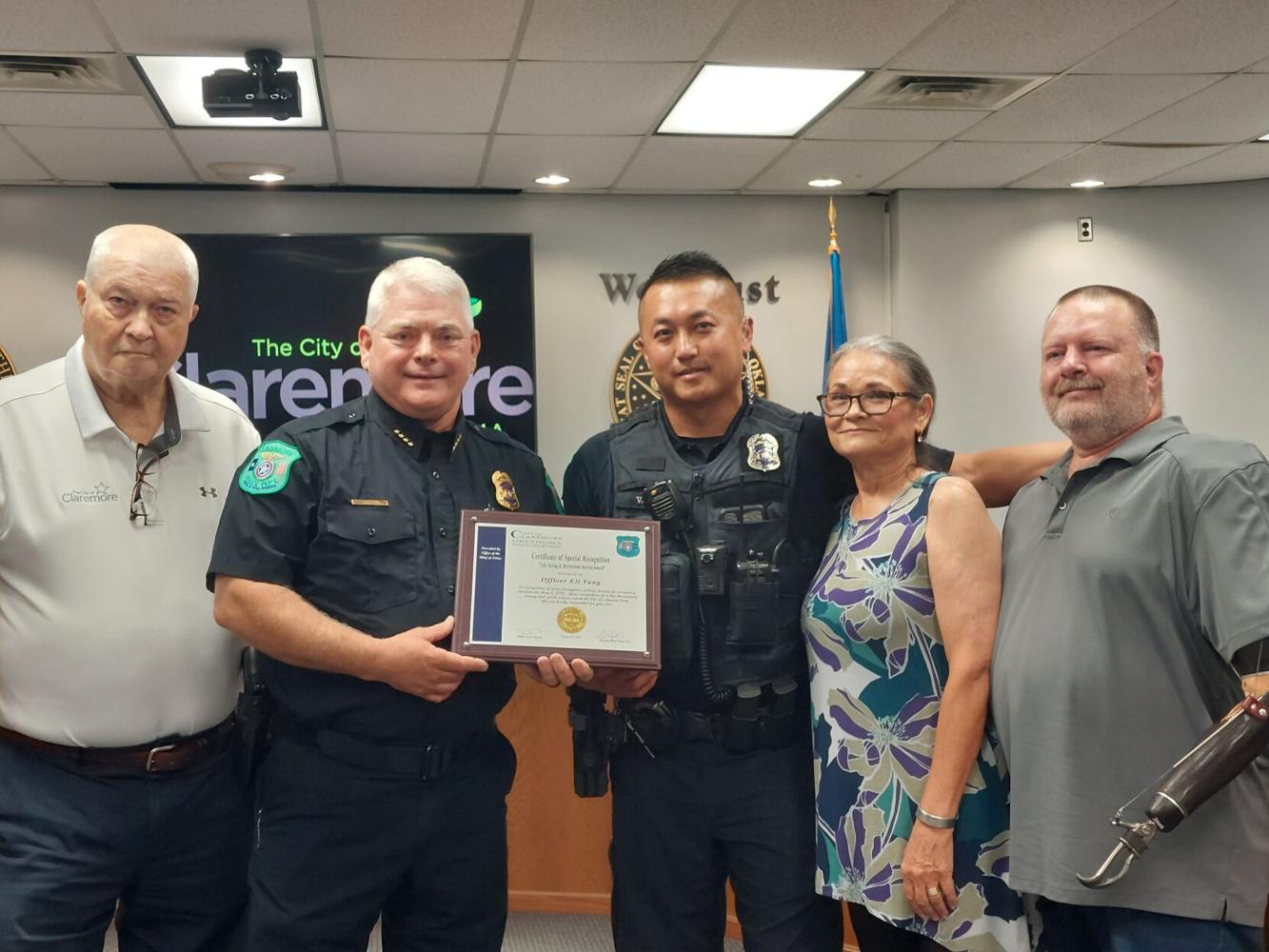 Officer Vang earns life-saving award | News | claremoreprogress.com